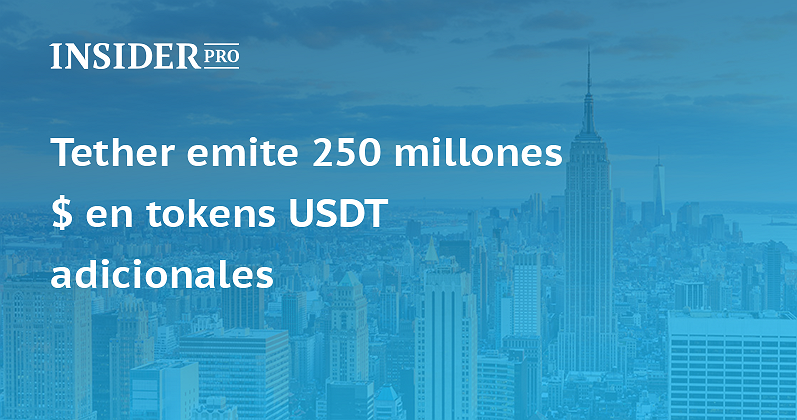 Tether emite 250 millones $ en tokens USDT adicionales | Noticias ...
