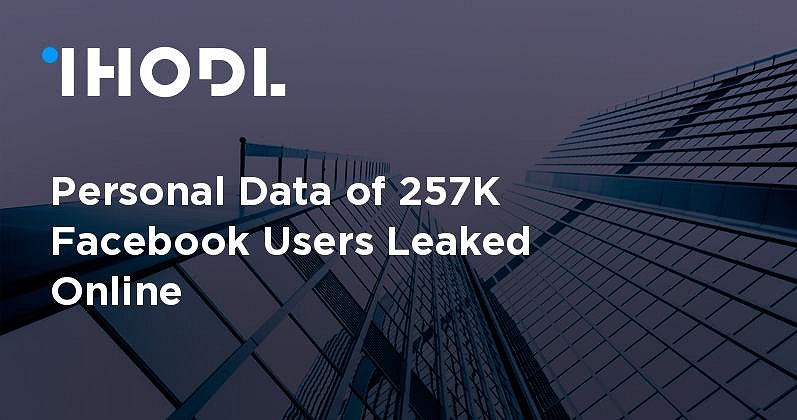 Personal Data of 257K Facebook Users Leaked Online | News | ihodl.com